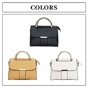 KUANG! Fashion Handbags Purses for Women Top Handle Satchel PU Leather Shoulder Bags Small Tote Bag