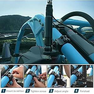 2X UTV ATV Mount Brackets for LED Whip Light Bar Led Pods 1.75" Roll Bar UTV.