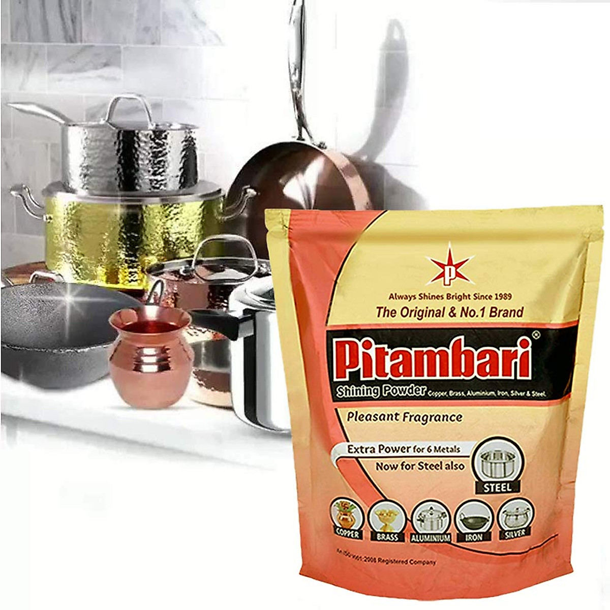 Pitambari Shining Powder - 200g (Pack of 3)