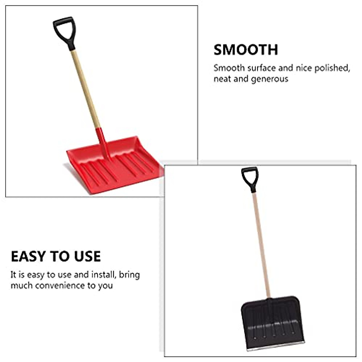 Yardwe 5Pcs Plastic Spade Handle Shovel D Grip Handle Spade Snow Shovel Handle Spade Snow Scoop Digging Raking Tools Garden Accessories Black