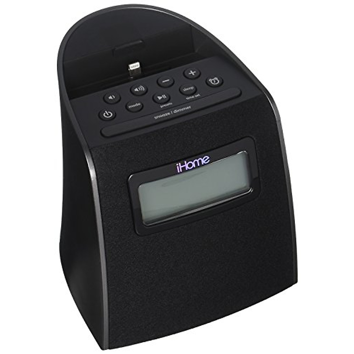 iHOME IPL22G iPhone/iPod Clock Radio with Lightning Connector (Black)