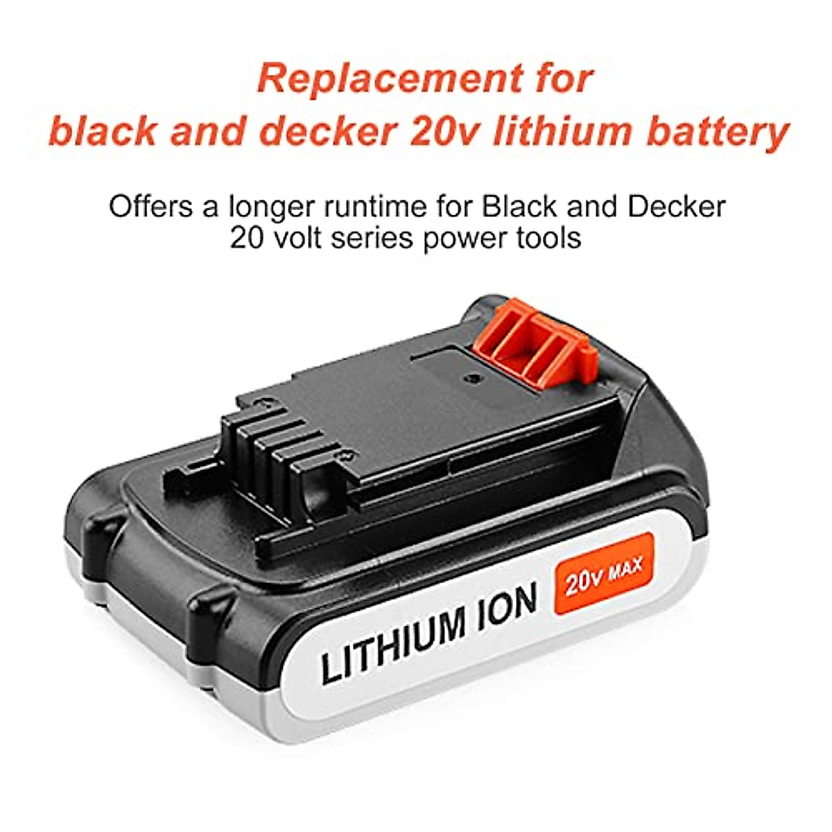 ANTRobut 3.0Ah Replacement for Black and Decker 20V Lithium Battery LBXR20 LB20 LBX20 LBXR2020-OPE LBX4020 with 20V Black and Decker Battery Charger LCS1620