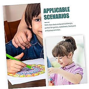 COHEALI 1 Set photosensitive Stamp Postage Stamps time Learning Stamper Teaching Clock Stamps Clock Seals Clock Learning Stamps Round Model Gift die Student Printing Ink