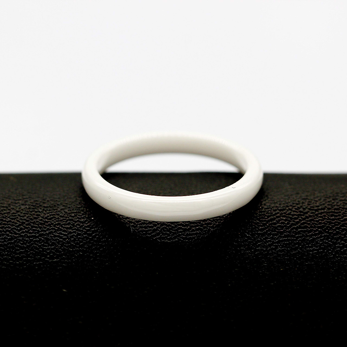 Uloveido Polished White 3mm Wide Ceramic Band Rings for Men Women Engagement Wedding Rings Size 7 Y551