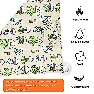 balacoo 2 Sets of Lizard Hammock Bearded Dragon Reptile Bed with Pillow Reptile Lounger Hammock Triangular Haning Net Hammock Swing Hanging Bed for Bearded Dragon Leopard Gecko Rat