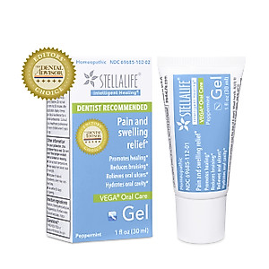 StellaLife VEGA Oral Gel: Dry Socket, Dry Mouth, Canker Sore, Tooth Extraction, Gum Surgery, Braces, Denture, Ulcer, Mucositis, Dental Implant, Advanced Natural Dental Pain Relief, Heal Faster, Mint
