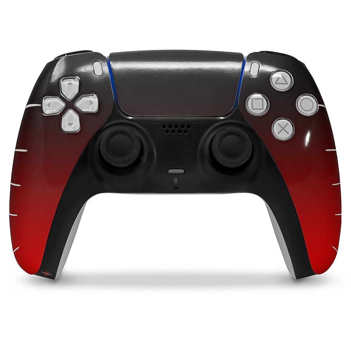 WraptorSkinz Skin Wrap compatible with Sony PS5 DualSense Controller Smooth Fades Red Black (CONTROLLER NOT INCLUDED)