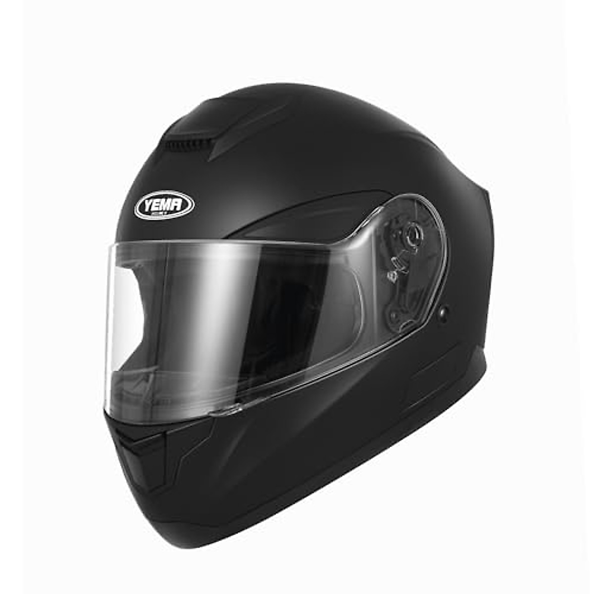 YEMA Helmet Motorcycle Full Face Helmet DOT Approved - YM-831 Motorbike Street Bike Racing Crash Helmet with Sun Visor for Adult, Men and Women - Matte Black,Medium