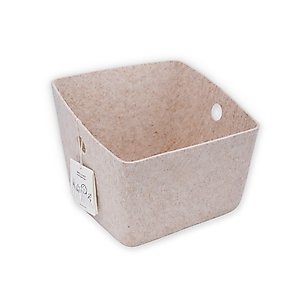Welaxy Large Storage Basket Felt Open Storage Bin Desk Organize Shelf box with handles for Magazines Books Junk Kids Toys Pet toy Clothes Laundry (Oatmeal)