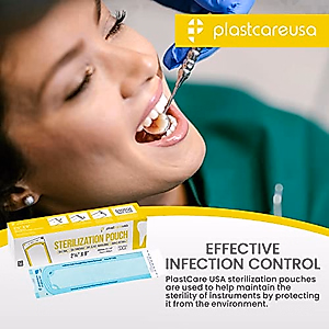 200 2.25 x 9 Sterilization Pouches, Sterilizer Autoclave Bags for Sterilizing Dental Medical Instruments and Cleaning Tools…