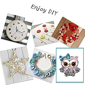 Greentime 1500 pcs Round Resin Buttons Mixed Color Assorted Sizes for Crafts Sewing DIY Manual Button Painting DIY Handmade Ornament Buttons, 2 Holes and 4 Holes