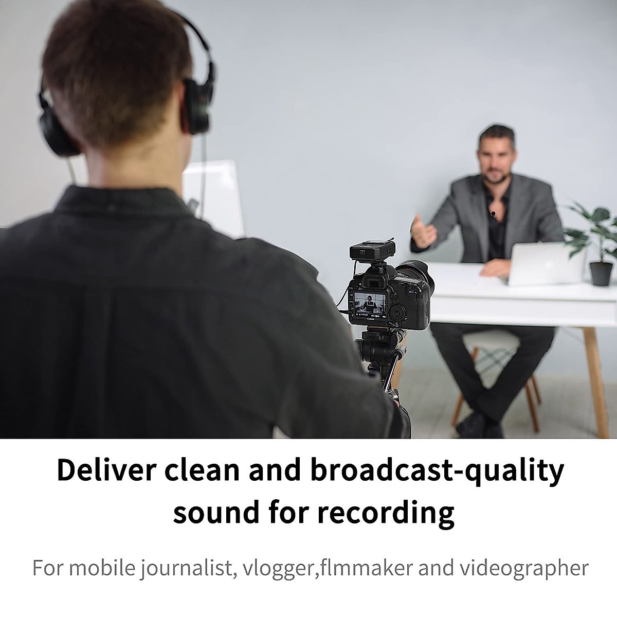 BOYA UHF Wireless Lavalier Microphone with 48-Channel, BY-WM6S, Broadcast Sound Quality and Integrity of Audio, Built-in Rechargeable Battery for Smartphone, Tablets, DSLR Camera, Sony Camcorder