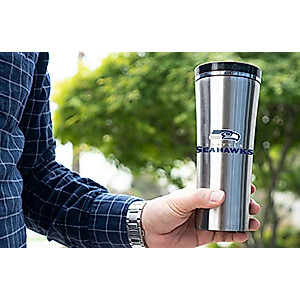 Duck House unisex NFL Seattle Seahawks 18oz Double Wall Stainless Steel Leakproof Thermo Tumbler White 1 Piece
