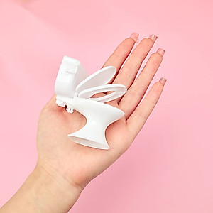 2 Pieces Mini Toilet Seat Toy Doll House Furniture Miniature Classic Bathroom Baby Toilet Toy Tiny Cake Topper Bathroom Furniture Dollhouse Accessories (White)