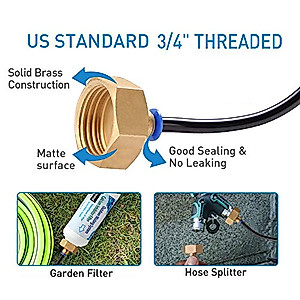 H&G lifestyles Misters for Patio Misting System 26.2FT (8M) Misting Line 8 Brass Mist Nozzles Brass Adapter DIY for Patio Garden Umbrellas Greenhouse Trampoline