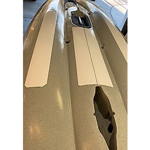 PereGuard Kayak Keel Guard 4" Width White (3 feet) Kayak Canoe Protective Guard Abrasion Resistance