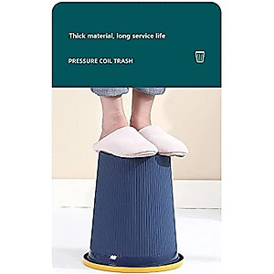 Garbage Container Trash Can Garbage Bin Bedroom Bin Rubbish Basket for Home Office Kitchen Bath Garbage Can/Blue/s (Color : Blue, Size : Small)