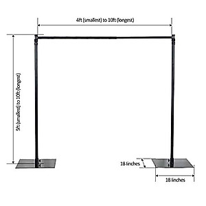 Balsa Circle 10 feet x 10 feet Heavy Duty Backdrop Stand Kit with Steel Base - Wedding Background Support System for Photography
