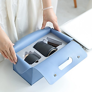 TEANAGOO Ceramic Tea Mug with Infuser and Lid & Matching Tea Canister, 2 Pcs/Set with Luxury Leather Bag, Best Gift Choice for Tea Lover, 12 Oz, Q9, Black, Stoneware Glazed & Rosewood Handle.