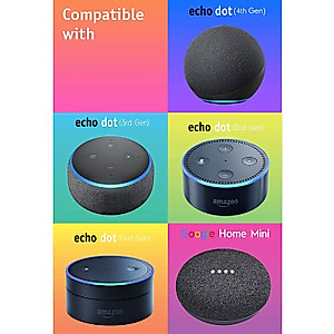 Kwirkworks Smart Speaker Table Stand (Waving Cat) - Decorative Holder for Amazon Echo Dot or Google Home Mini