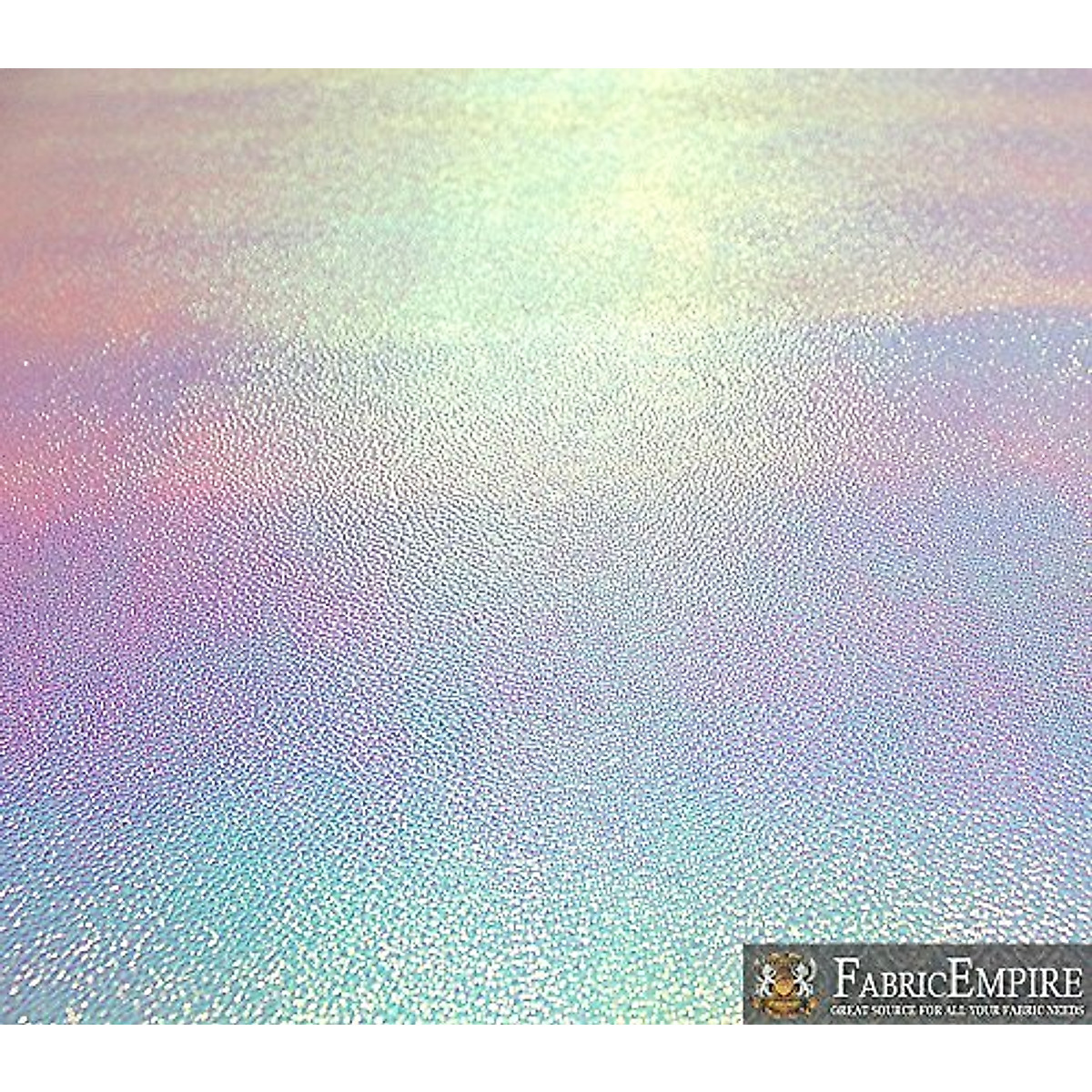Fabric Empire Vinyl Upholstery Embossed Skin Holographic Glossy Fabric Light Blue 54" Wide Sold by The Yard