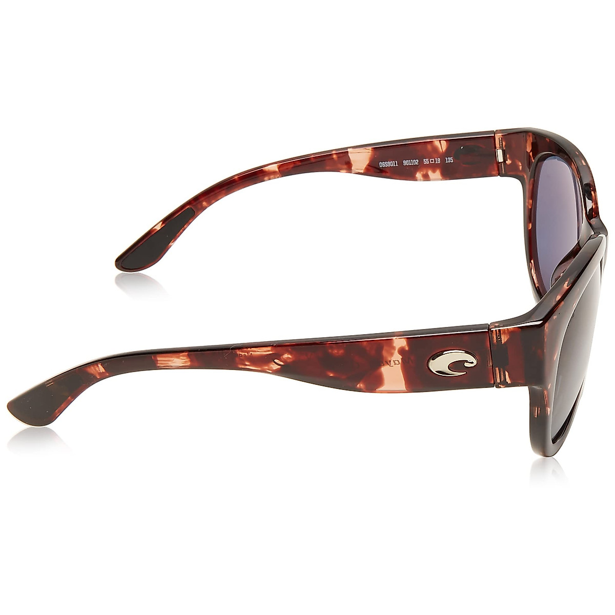 Costa Del Mar Woman Sunglasses Shiny Coral Tortoise Frame, Gray Lenses, 55MM