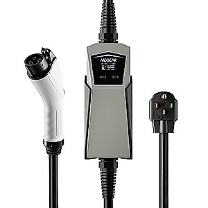 MEGEAR Electric Vehicle Charger with NEMA 14-50 Plug, Level 2 Portable EV Charging Station Adjustable Current 12A/16A/24A/32A/40A for SAE J1772 EVs