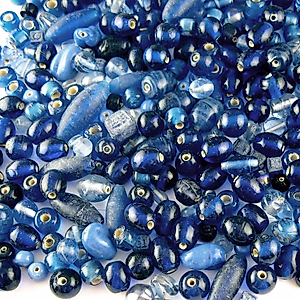 The Crafts Outlet 4-oz=112-g Bulk Assorted Shapes and Sizes 6-12mm Glass Beads Mixed