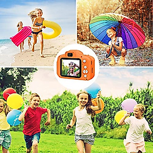 OZMI Digital Mini Camera for Kids, Christmas Birthday Gift for Kids Age 3-12, Selfie Camera for Toddler Boys Girls, Children Toy Camera for 3 4 5 6 7 8 9 Year Old Girls with 32GB Card - Orange
