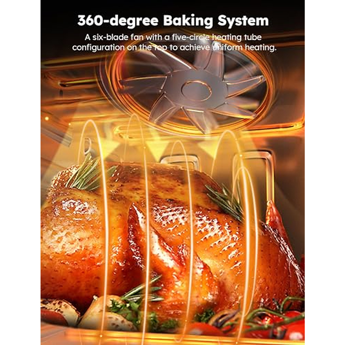 Nuwave Brio Air Fryer Oven, 15.5Qt X-Large Family Size, SS Rotisserie Basket &Skewer-Kit, Reversible Ultra Non-Stick Grill/Griddle Plate, Powerful 1800W, Integrated Smart Thermometer,Black