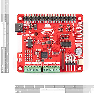 SparkFun Auto pHAT Compatible with Raspberry Pi Google Coral NVIDIA Jetson and More All in One Robotics Package Quickly add functionality to Single-Board Computers Drive 2 Small DC Motors & 4 servos
