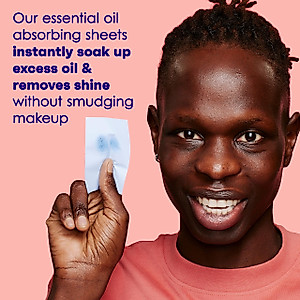 Clean & Clear Oil Absorbing Facial Sheets, Portable Blotting Papers for Face & Nose, Absorbing Blotting Sheets for Oily Skin to Instantly Remove Excess Oil & Shine, 3 x 50 ct