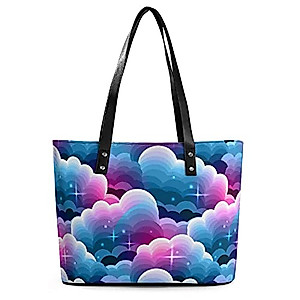 Womens Handbag Clouds Leather Tote Bag Top Handle Satchel Bags For Lady