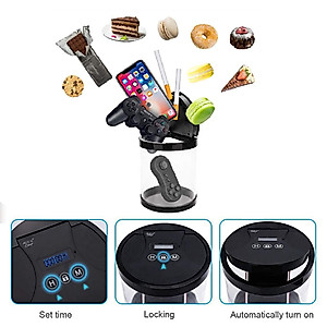 JRing Time Locking Box Timed Lock Storage Container Pantry Self-control Timer Locker for Phone Snacks Food Medicines Credit Card Alcohol Gaming Machine or Other Addictive(Black)