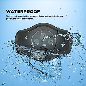 Dovick-Waterproof Airtag Dog Collar Holder Mount, Screw Case Fits All Width Air Tag Cat Pet Collar Leash Belt Black 1 Pack