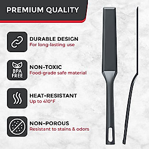 Mueller EuroPhoria Series Spatula, Heat Resistant Nylon Kitchen Turner, Cooking Utensils for Flipping Pancakes, Eggs, Burgers, Crepes and More, Perfect for Nonstick Cookware, Grey