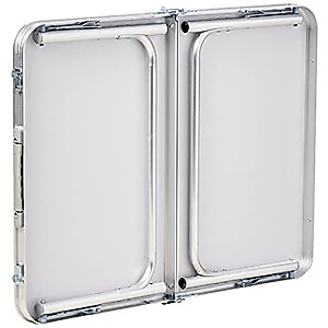 Trademark Innovations Lightweight Adjustable Portable Folding Aluminum Camp Table with Carry Handle