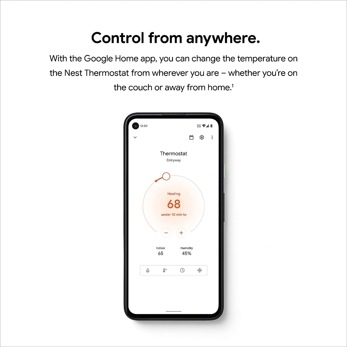 Google Nest Thermostat - Smart Thermostat for Home - Programmable Wifi Thermostat - Sand (Renewed)