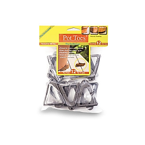 Bosmere Pot Toes, Plant Pot Risers for Indoor and Outdoor, Prevent Stains and Rotting on Wood, Cement, and Tile
