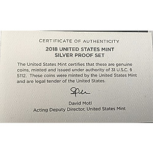 2018 S US Silver Proof Set Beautiful Cameo Finish Proof