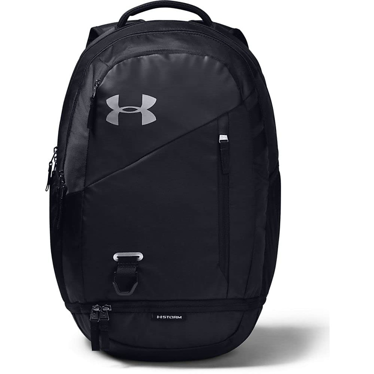 Under Armour Adult Hustle 4.0 Backpack , Black (001)/Silver , One Size
