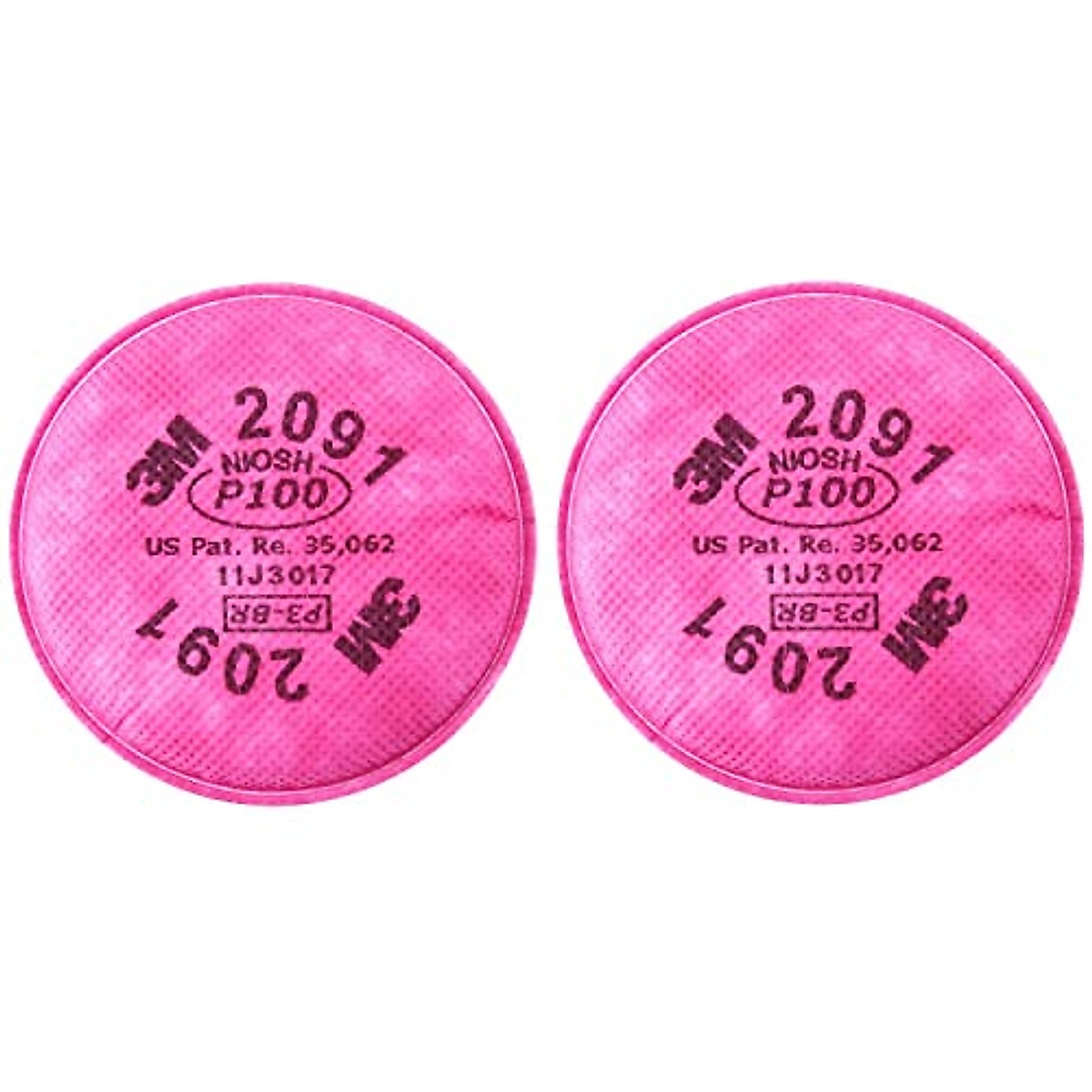 3M Particulate Filter 2091, P100, Pink