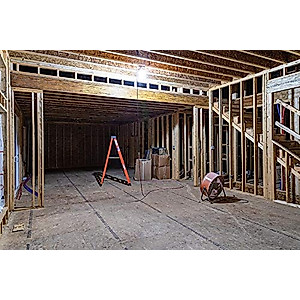 LB74101 100W LED Temporary Work Light 5000K 12500Lm Outdoor Corded Portable Lights with Stainless Steel Guard & Hook for Mine Wharf Job Site Lighting,IP65 Dust Waterproof,Plug-n-Play