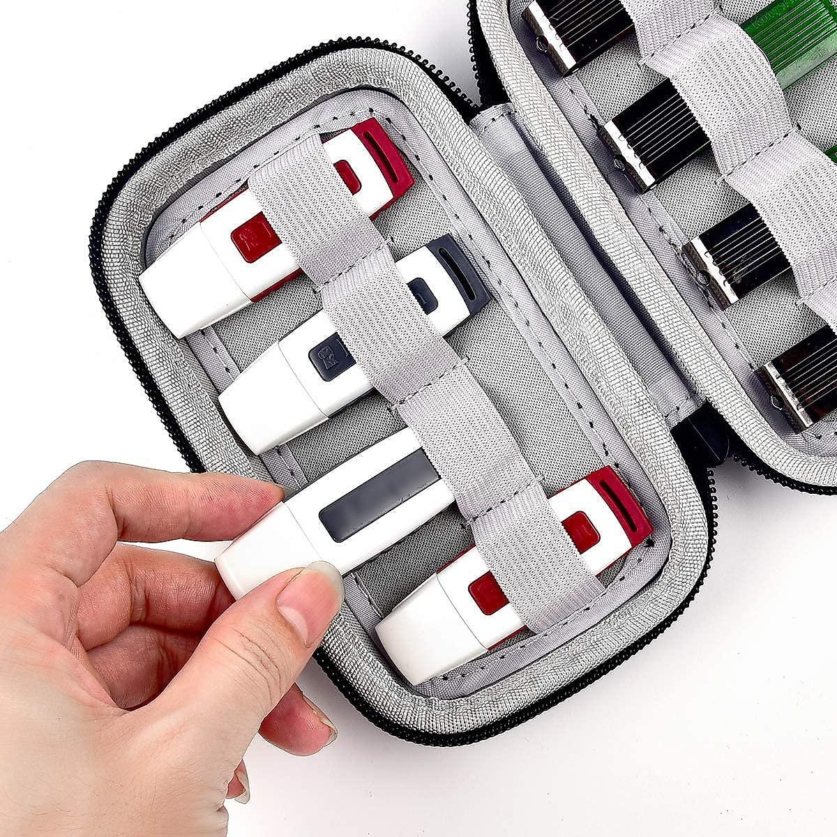 USB Flash Drive Case Compatible with Sandisk Cruzer/for Samsung Bar Plus/for Micro Center Superspeed/for Pny Turbo 16GB/ 32GB/ 64GB/ 128GB USB 2.0 3.0 Flash Drive - 8 Pack (Black)