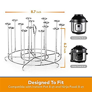 Goldlion Skewer Stand Compatible with Instant Pot 8 Quart Air Fryer and Ninja Foodi 8 Quart Accessories for Kabobs
