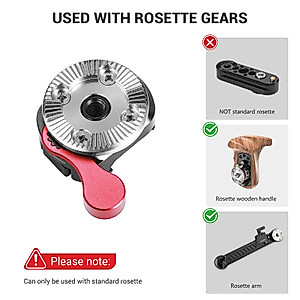 SmallRig Quick Release Rosette Mount, Rosette to NATO Clamp Adapter for Rosette Handle Grip for Arri Standard, DIY Camera Rig - 2046