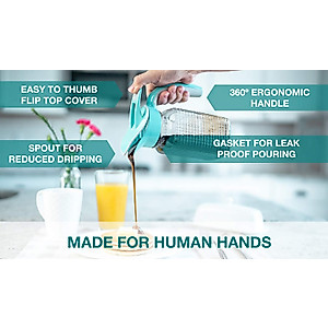 Ergo Spout mason jar pitcher, mason jar pour spout lid, pancake maple syrup dispenser, salad dressing dispenser (REGULAR MOUTH, White)