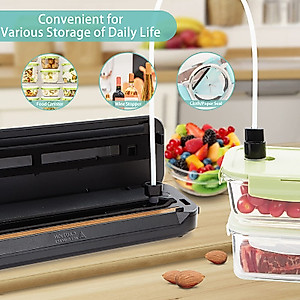 Vacuum Sealer Machine with 55 Count 8"x12" Food Sealers Bags and 8"*79' Vacuum Sealer Roll, Inkbird Automatic Vacuum Sealers Machine with Built-in Cutter, Dry & Moist Sealing Modes for Food Storage