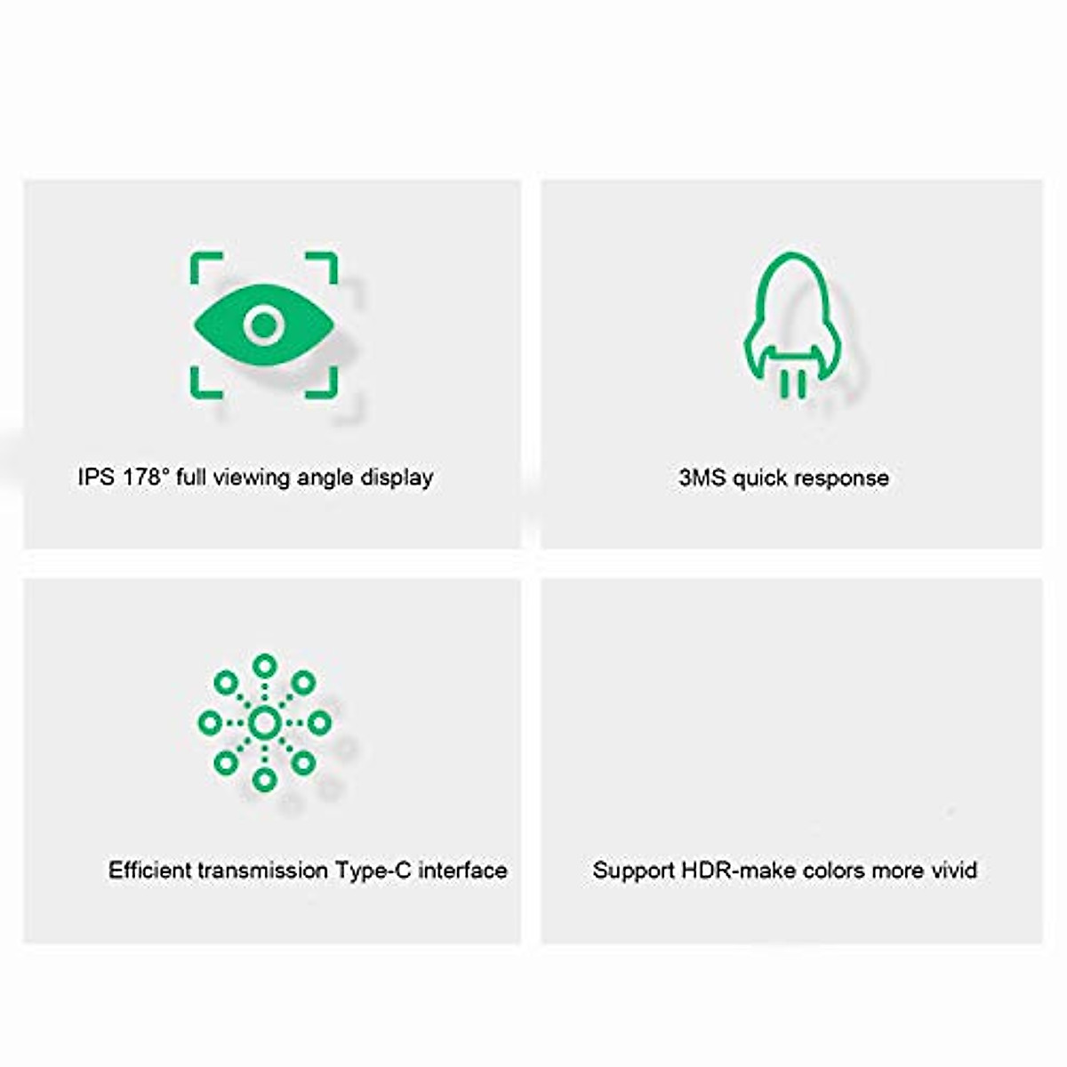 Portable Display Large‑screen Game Playing Freesync Technology Game Console Display Clearer Dynamic Images Lightweight Entertainment for Work Office Home