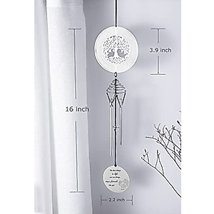 Best Friend Wind Chime with Tree of Life Wind Spinner - Friendship Gifts for Women Friends - Gifts for Best Friends Women, Men